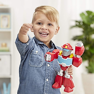 Transformers Playskool Heroes Rescue Bots Academy Mega Mighties Heatwave The Fire-Bot 10-Inch Robot Action Figure, Collectible Toys for Kids Ages 3 and Up