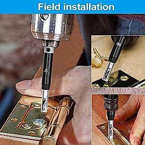 22Pcs Center Drill Bit Set,Self Centering Hinge Tapper Core Hole Puncher 5/64'' 7/64'' 9/64'' 11/64'' 13/64'' 5mm 1/4'' & 1 Pcs Hex Key & 10 Pcs Replacement Drill Bits +1 Center Punch