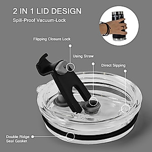 sweet grain 20oz Coffee Tumbler - Stainless Steel Double Wall Insulated Constellation Tumbler with Lid and Straw, Personalized Zodiac Gifts for Birthday/Bachelor Party - Capricorn