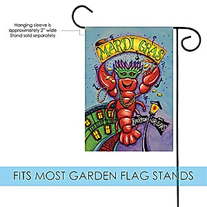 Toland Home Garden 112605 Celebration Crustacean Mardi Gras Flag 12x18 Inch Double Sided for Outdoor Party House Yard Decoration