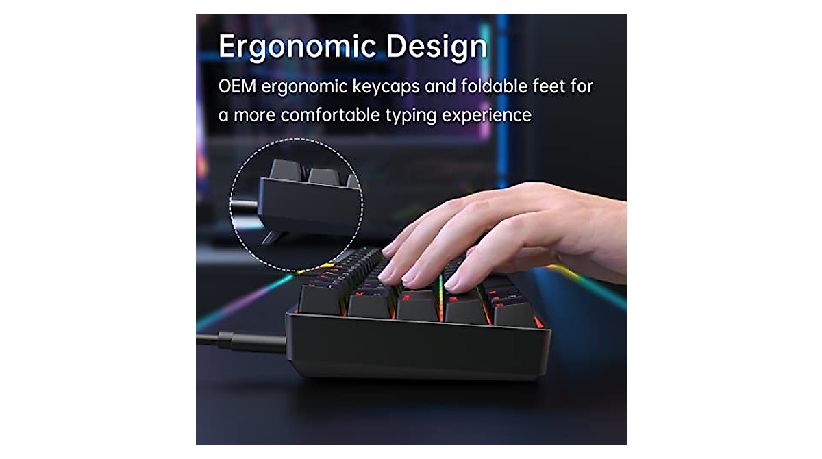 DIERYA DK61E Mechanical Gaming Keyboard - Compact RGB, Hot-Swappable