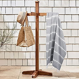 Belizzi Home Peshtemal Turkish Towel 100% Cotton Chevron Beach Towels Oversized 36x71 Set of 6, Beach Towels for Adults, Soft Durable Absorbent Extra Large Bath Sheet Hammam Towel - Charcoal Grey