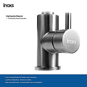 Inoxs24 Inch Commercial Design Single Handle Pull Down Spray T 304 Stainless Steel Kitchen Faucet