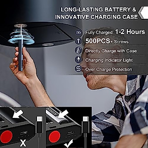 Electric Screwdriver,52 in 1 Mini Precision Screwdriver Set with 48 Magnetic Bits Cordless Kit,5 Gears Torque,OLED Display,XIGMER Rechargeable Small Electronic Repair Tool Kit for PC Phones Watch