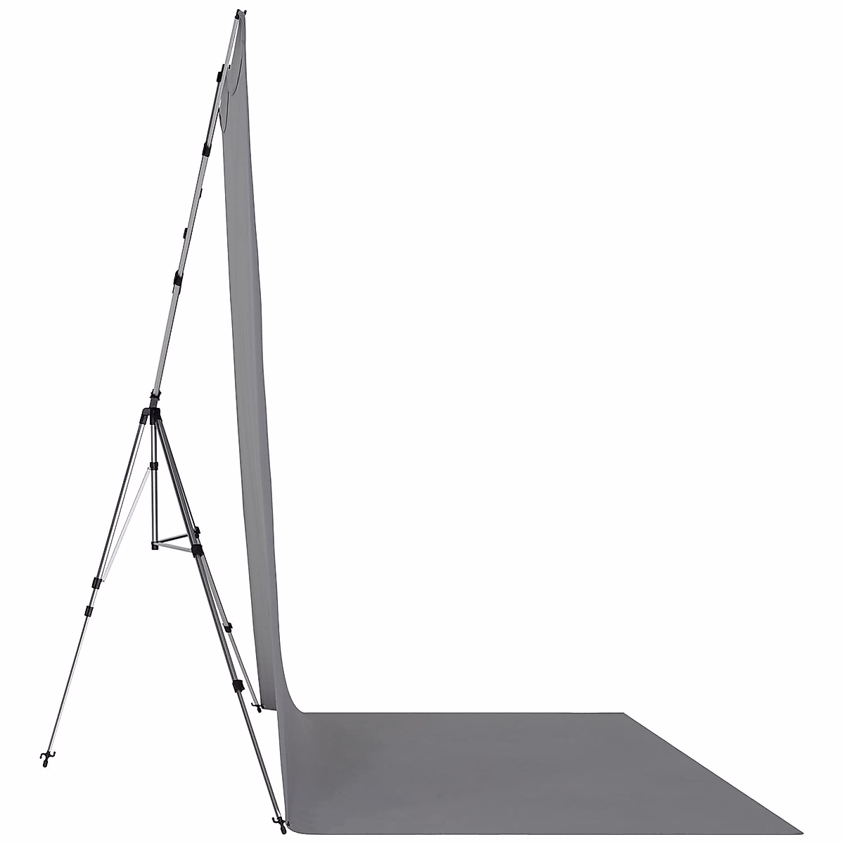 Westcott 8'x13' Neutral Gray Sweep X-Drop Pro Wrinkle-Resistant Backdrop Kit - for Full-Length Portraits, Group Photos, and Photo Booths