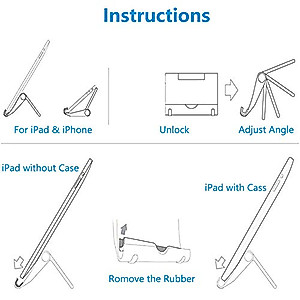 VOVIGGOL 4 Pack Cell Phone Stand for Desk, Foldable Cell Phone Holder Mobile Stand Phone Dock, Adjustable Tablet Stand Holder Compatible with iPhone 12 iPhone 11 Pro Xs X 8 iPad Samsung (4 Color)