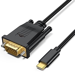 UV-CABLE USB C to VGA Cable 3ft, USB Type-C to VGA Male Cable Adapter [Thunderbolt 3] Compatible Converter foriMac, MacBook Pro, MacBook Air, Surface Book 2, Chromebook and More and More