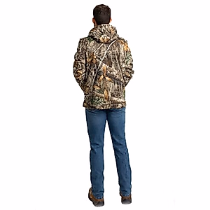 Realtree Men's Camo High Pile Fleece Vest Jacket for Hunting, Hiking and Climbing (US, Alpha, Large, Regular, Regular, Edge | Sherpa)