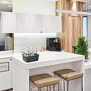 Ramddy 8 Packs Plastic Weave Basket for Organizing, Small Office Home Storage Bin