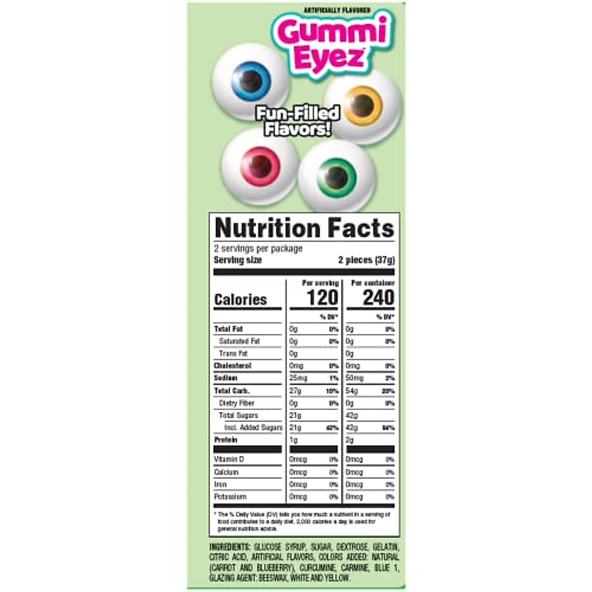 Herberts Best Gummi Eyez - Glotzer Eyeball Gummy Candy (2 Pack) W/Bundle Bonanza Candy