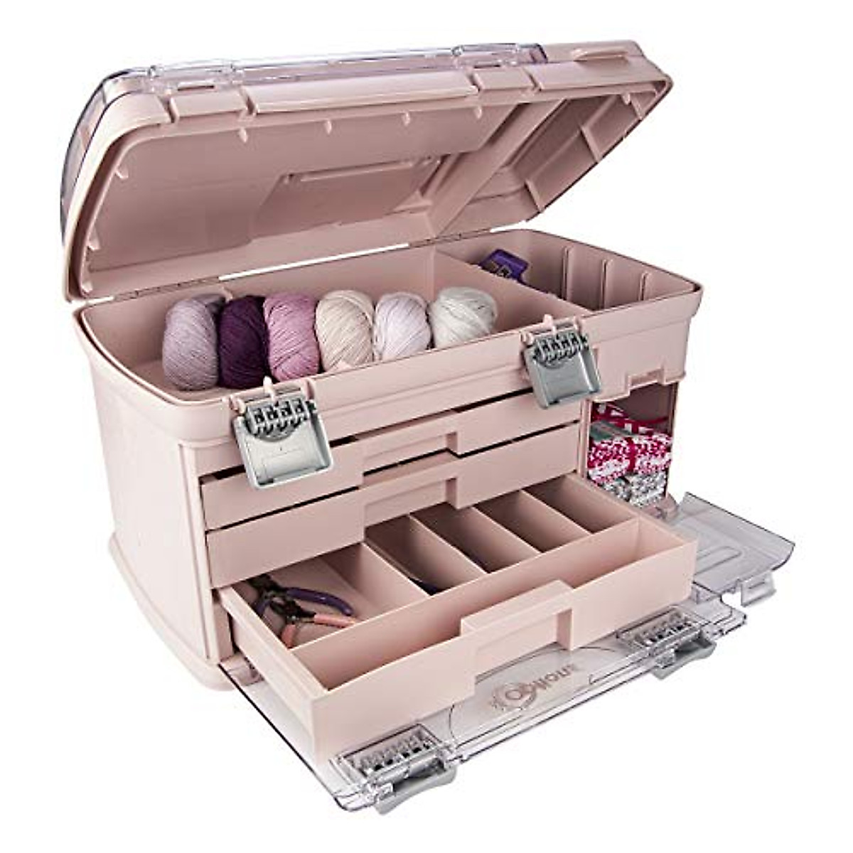 Large Three Drawer Organization System - with Two Small Utility Stows | Battery Storage, Jewelry Storage, Small Parts Storage, Craft Storage, Sewing Storage, Paint Storage, Collectibles Storage