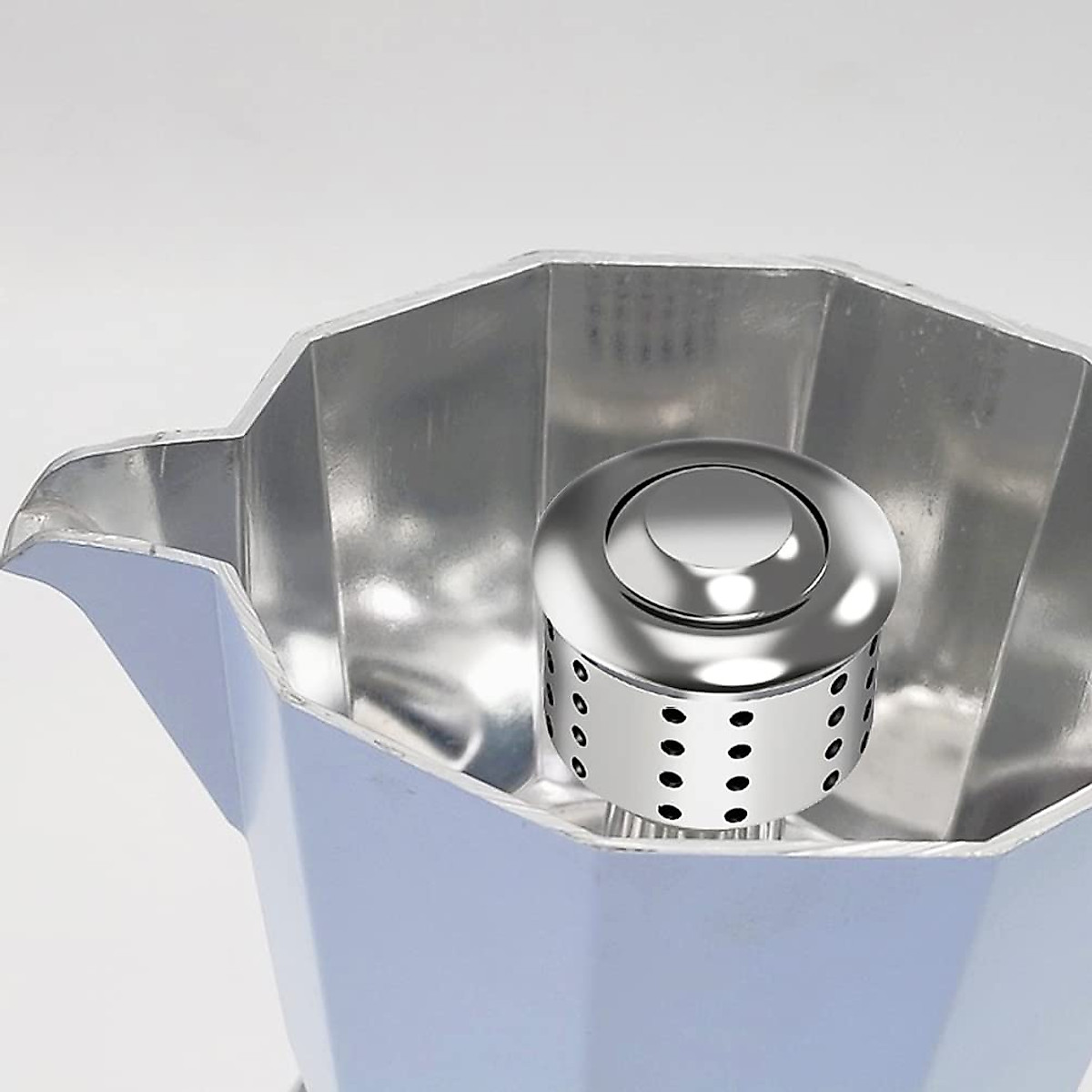 ADBZEN Moka Pot Stovetop Espresso Coffee Maker Accessories Anti-Splash Valve Stainless Steel