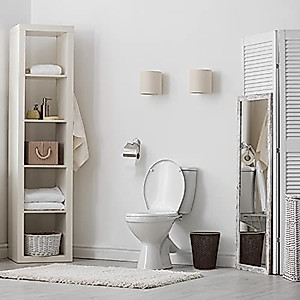 Blue Donuts Wastebasket for Bedroom, Bathroom, Trash Can 6 Liters, Stainless Stel (Bronze)