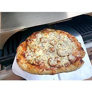 Universal Stainless Steel Grill Top Pizza Oven Kit with Pizza Stone Pizza Peel Pizza Cutter Pizza Shovel for Most Gas Grills Flat Top Grills Griddles Firepit- Set of 7 Pizza Baking Pizza Accessories