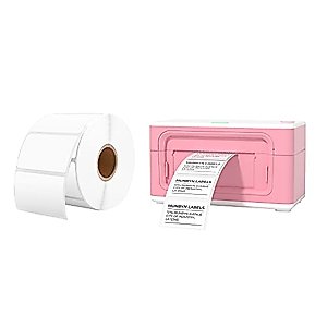 MUNBYN Pink Label Printer, Shipping Label Printer for Shipping Packages & Small Business, 2.25 Inch x 1.25 Inch Direct Thermal Labels