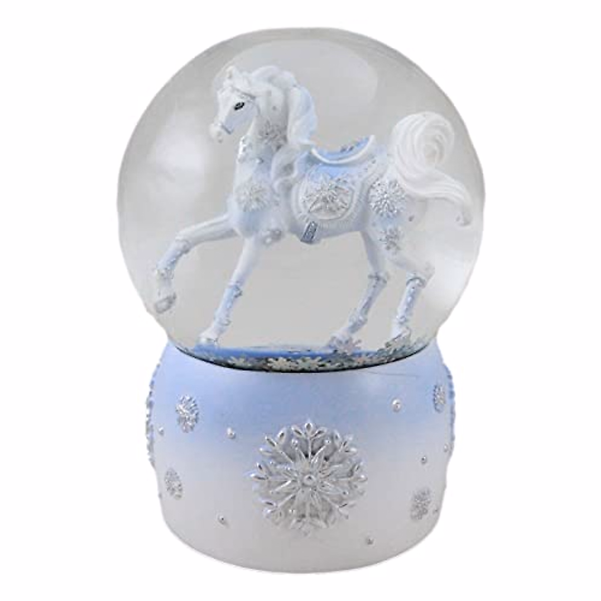 Ebros Gift Trail of Painted Ponies Western Christmas Frozen Winter Snow Crystal Horse Glitter Water Globe 5.25" Tall Farmhouse Ranch Cabin Country Snow Globes Collectible Figurine
