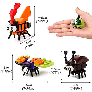 IAMGlobal 12 Mini Animal Building Blocks Toy Set, Animals Figures Stem Toys, Party Supplies Gifts Party Favor for Kids, Goodie Bags, Birthday, Carnival Prizes (A)