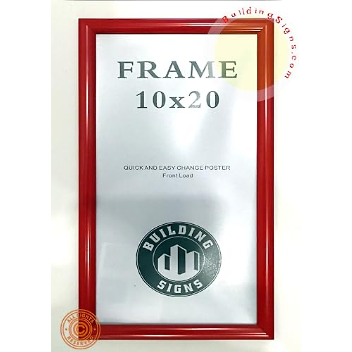 RED Poster Frame 10x20 Inches, snap frame, Outdoor Poster Display Unit (Aluminium)