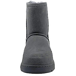 BEARPAW Men's Patriot Snow Boot, Charcoal, 10.5 M US