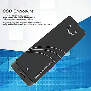 SSD Enclosure, USB3.2 SSD Enclosure Plug and Play Type C Interface for Office