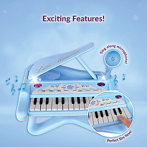 ToyVelt Toy Piano for Toddler Girls – Cute Piano for Kids with Built-in Microphone & Music Modes - Best Birthday Gifts for 3 4 5 Year Old Girls – Educational Keyboard Musical Instrument Toys