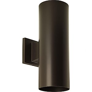 Progress Lighting Cylinder Collection 5" Modern Outdoor Up/Down LED Wall Lantern Light Antique Bronze