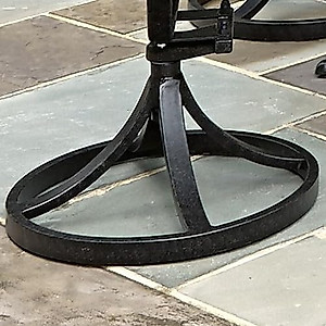 homestyles 6660-53 Outdoor Swivel Rocking Chair, Charcoal