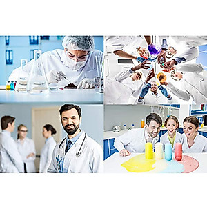 Pinkpum Men Lab Coat Unisex Long Sleeve Lab Coat for Women White Coats for Laboratory Medical White 3XL