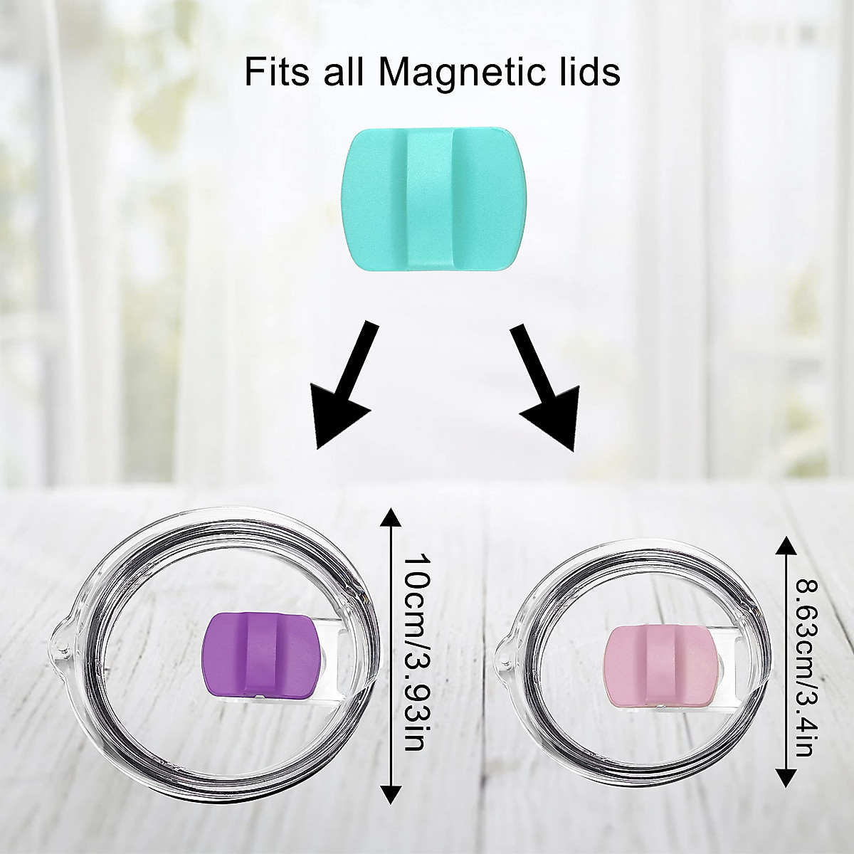 XccMe Replacement Magnetic Lid Slider,Replacement Magnetic Push Block,Compatible Universal Replacement for Sliding Lids,for yeti Magnetic Lid 10 oz, 20 oz,30 oz (2 PACK, Black)