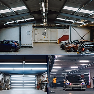 EPESTOEC LED Shop Light 4FT, 42W 6300LM 5000K Super Bright White,V Shape Integrated T8 LED Tube Light,High Output Linkable Shop Lights