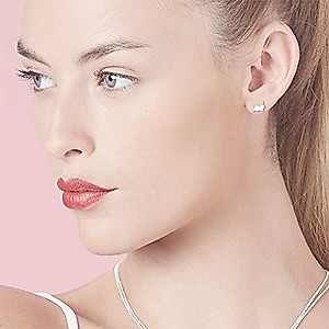 Boma Jewelry Sterling Silver Enamel White Bunny Rabbit Stud Earrings