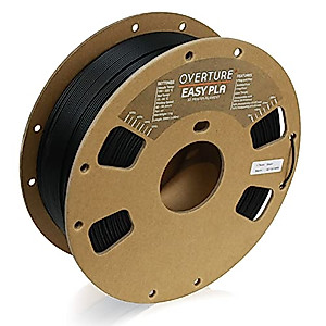 OVERTURE Easy PLA丨 1.75mm 3D Printer Filament, 5kg Cardboard Spool (11lbs), Dimensional Accuracy +/- 0.03mm, Fit Most FDM Printer (Black&White&Red&Rock White&Space Gray)