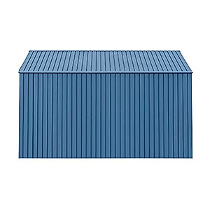 Arrow Shed Elite 12' x 12' Outdoor Lockable Gable Roof Steel Storage Shed Building, Blue Grey