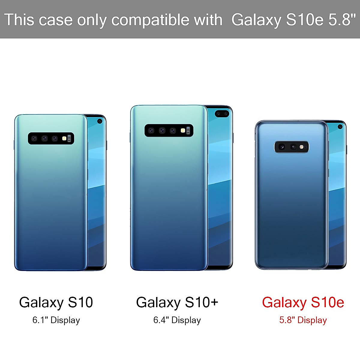 Vofolen Cover for Galaxy S10e Case Wallet Card Holder ID Slot Sliding Door Hidden Pocket Anti-Scratch Dual Layer Protective Hard Shell Rugged TPU Bumper Armor Case for Samsung Galaxy S10 E (Navy)