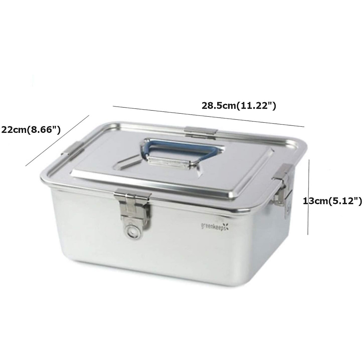 Greenkeeps All Stainless Steel Storage Airtight Food Container with Lid (5.4L (183 Oz))