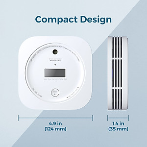 AEGISLINK Smoke and Carbon Monoxide Detector 10-Year Lifespan with Replaceable Battery, Photoelectric Fire Alarm and Electrochemical CO Alarm with Test/Silence Button, SC200, 1-Pack