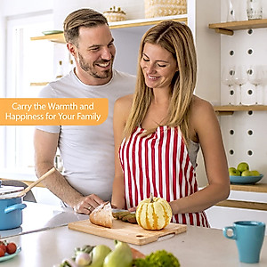 Bamboo Cutting Board Set with Juice Groove (3 Pieces), Wooden Cutting Boards with Hole for Kitchen, Chopping Boards with Bamboo Utensils for Meat, Vegetables, Cheese and Fruits