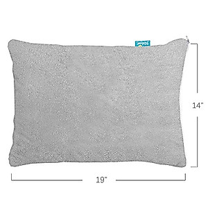 Toddler Pillowcase Protector 2 Pack, Cooling Bamboo Waterproof Pillowcase Cover, Travel Pillow Case Cover with Zipper, Machine Washable, Fit Toddler Pillow 13"x18" or 14"x19" for Boys Girls,Gray