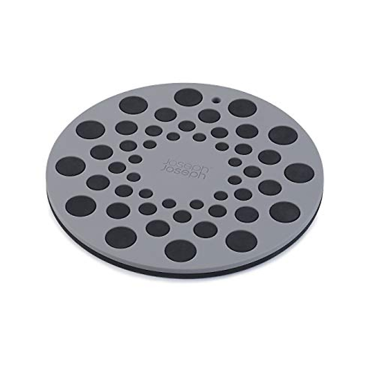 Joseph Joseph 85178 Tier Expandable Draining Mat, Gray, UK 2 & Spot-On Set of 2 Silicone Trivets, One Size, Gray