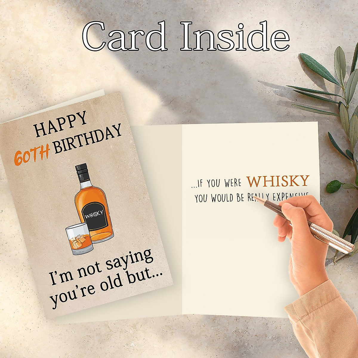 Abeletree Funny 60th Birthday Card & Gifts for Women Men, 60th Birthday Decorations for Mom Dad Grandma Grandpa, Gifts for 60 Year Old Woman Man