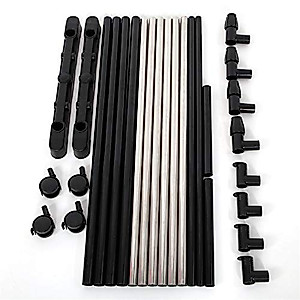 QXDRAGON Height Adjustable Clothes Rack for Hanging Clothes, Shoes, Portable Clothing Rack, Rolling Garment Rack, Hanging Rack for Clothes, Double Rod Wardrobe Rack