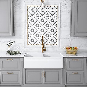 Cremona White Ceramic 33 in. Double Bowl Farmhouse Apron Kitchen Sink