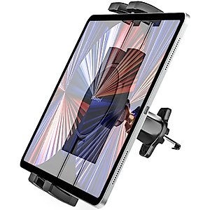 woleyi Car Vent Tablet Mount, Air Vent Clip Tablet Holder for Car with Adjustable Metal Hook Clamp, Compatible with iPad Pro/Air/Mini, Galaxy Tabs/Z Fold, iPhone, More 4.7-13" Cell Phones and Tablets