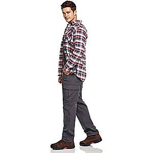 CQR Men's Winter Tactical Cargo Pants, Thermal Fleece Lined Outdoor Snow Ski Hiking Work, Fleece Cargo Charcoal, 38W x 30L