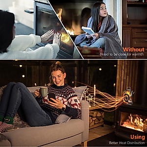 MoopGou Heat Powered Stove Fan, 4 Blades Wood Stove Fan for Wood Burning Stove/Pellet/Log Burner, Fireplace Fan for Home Heat Distribution, Silent operation & Saving Fuel