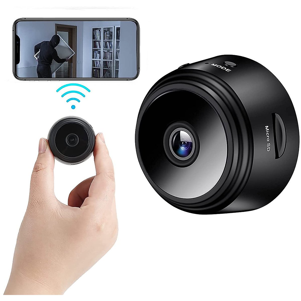 LUOWAN 2021 New Mini Camera 1080P Hidden Camera， Video Live Feed WiFi Wireless Cameras，with Night Vision Motion Detection1