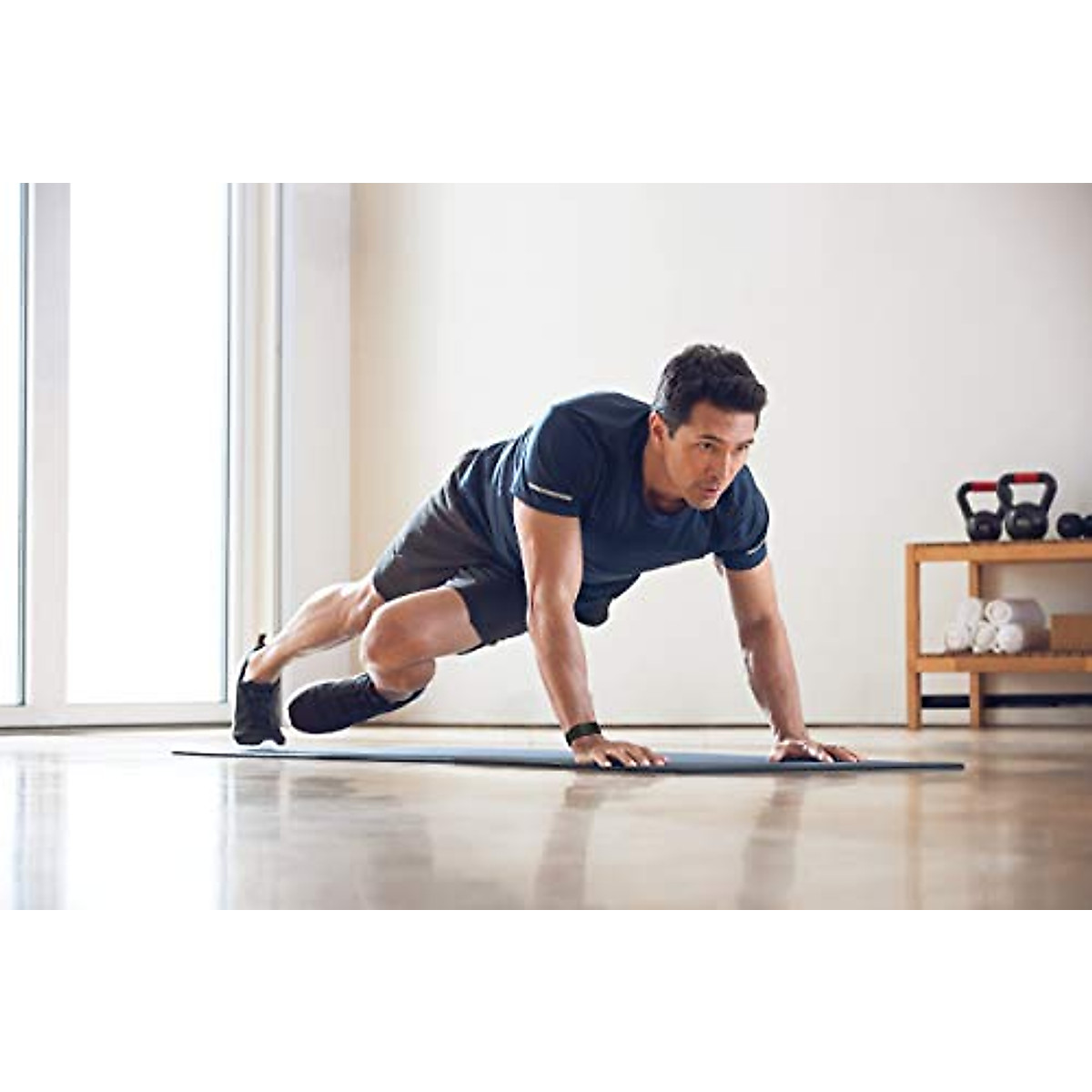 Fitbit Charge 3 Accessory Band, Official Fitbit Product, Sport, Black, Small