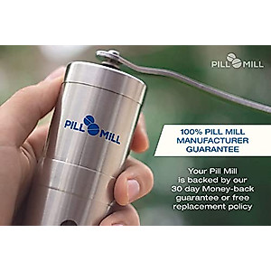 Pill Mill Pill Crusher - Crushes Multiple Tablets to a Fine Powder - Metal Pill Grinder - Tablet Pulverizer Suitable for Travel - Great Feeding Tube use and Pets