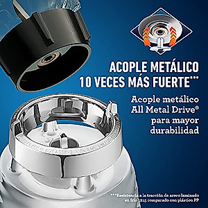 Oster Original 3 Speed Chrome Blender, 6 Times more Durable Motor, 10 Times Stronger, 5 Cup Glass Jar