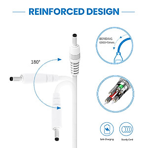 USB Charger Cable for FOREO Luna 4/Luna 4 GO/Luna 3/ Luna Mini 3/ Luna Mini 2/Luna Play Plus Facial Cleanser Replacement Charging Cable Compatible with Luna Series Facial Cleanser (White,1 Pack)